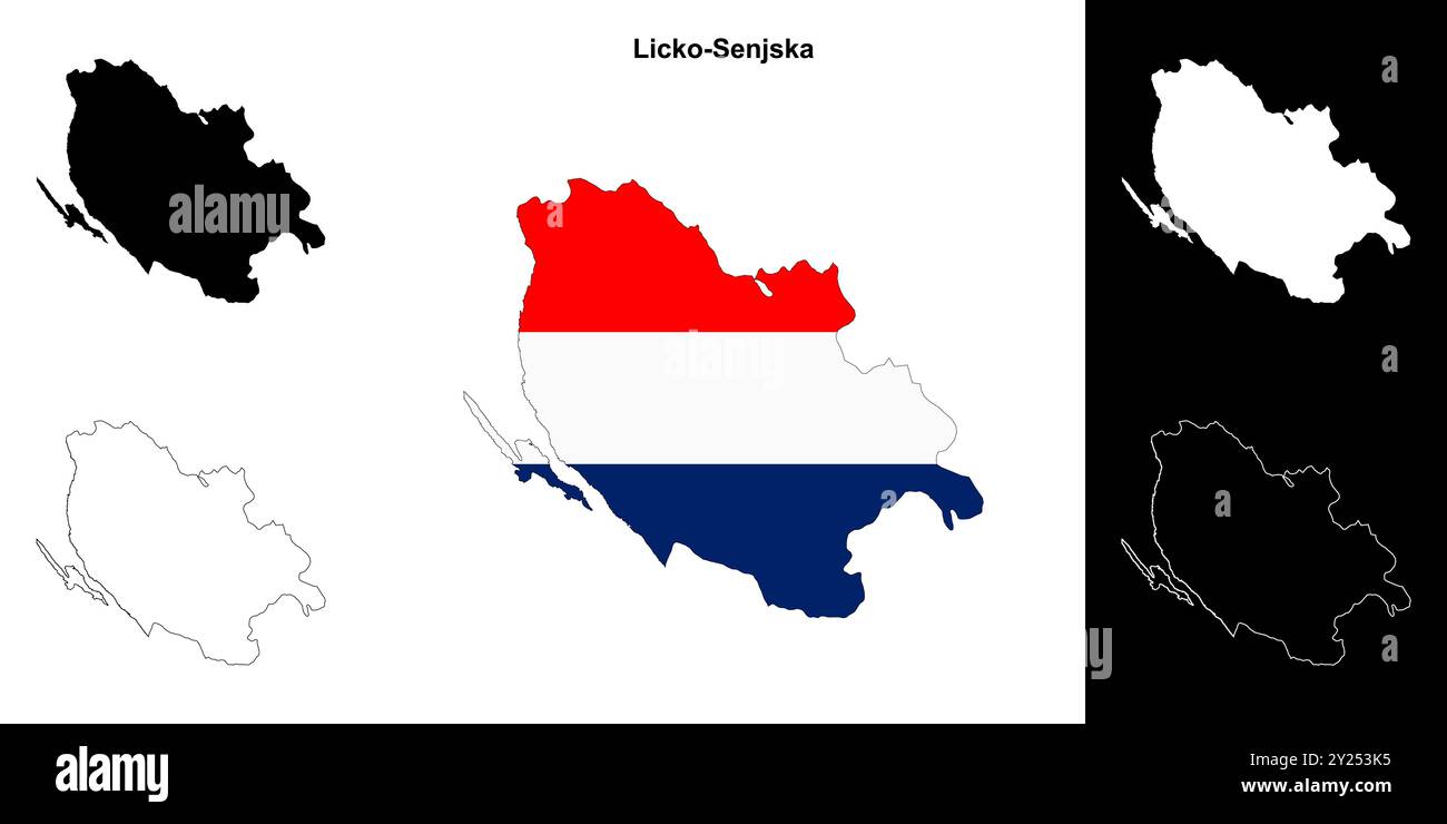 Licko senjska eps map hi-res stock photography and images - Alamy