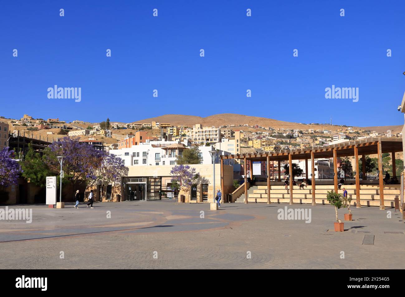 Wadi Musa, Petra in Jordan - May 14 2024: area aorund the main entrance ...