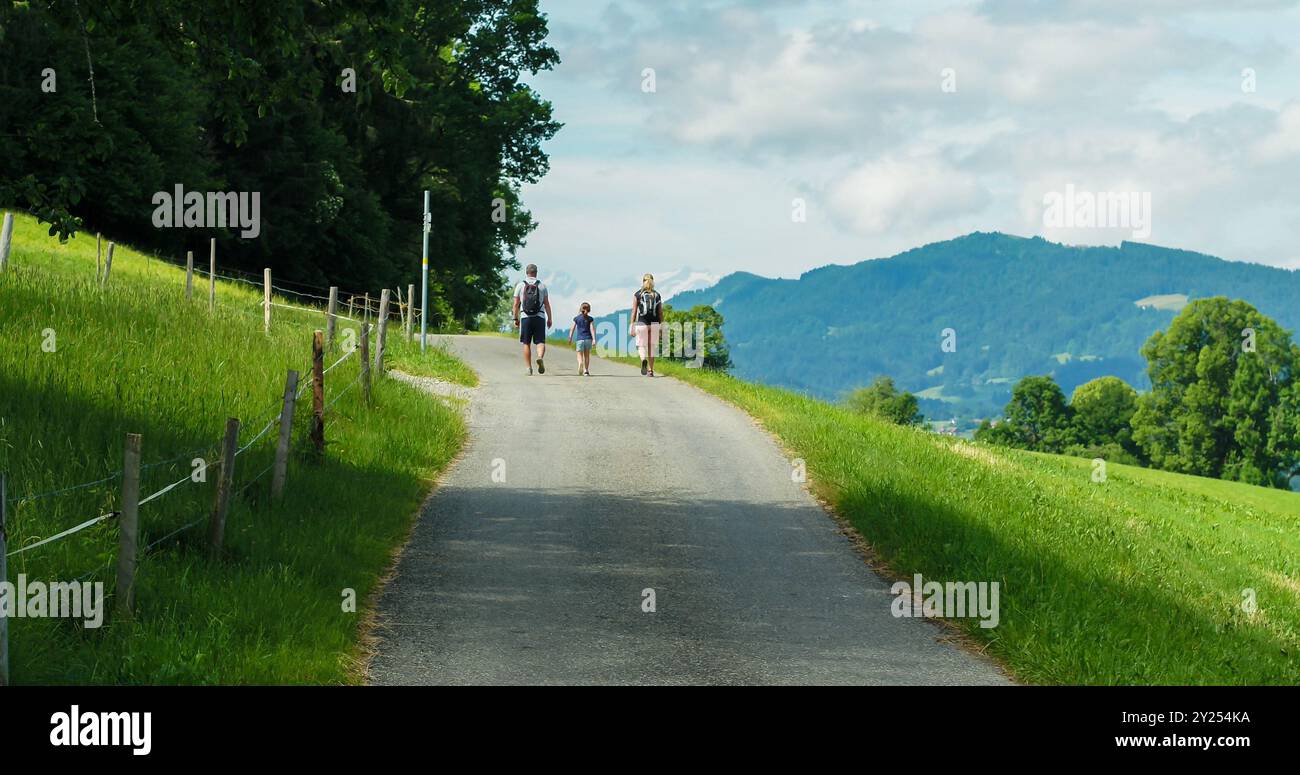 Hiking in the Allgäu in the German Alps Stock Photo - Alamy