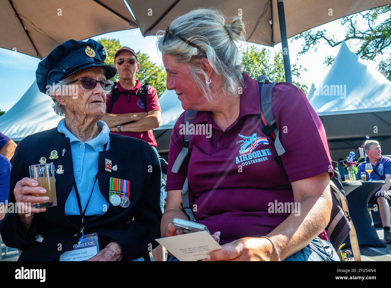 Oosterbeek, Netherlands. 07th Sep, 2024. WWII veteran Robbie Hall, 101 ...