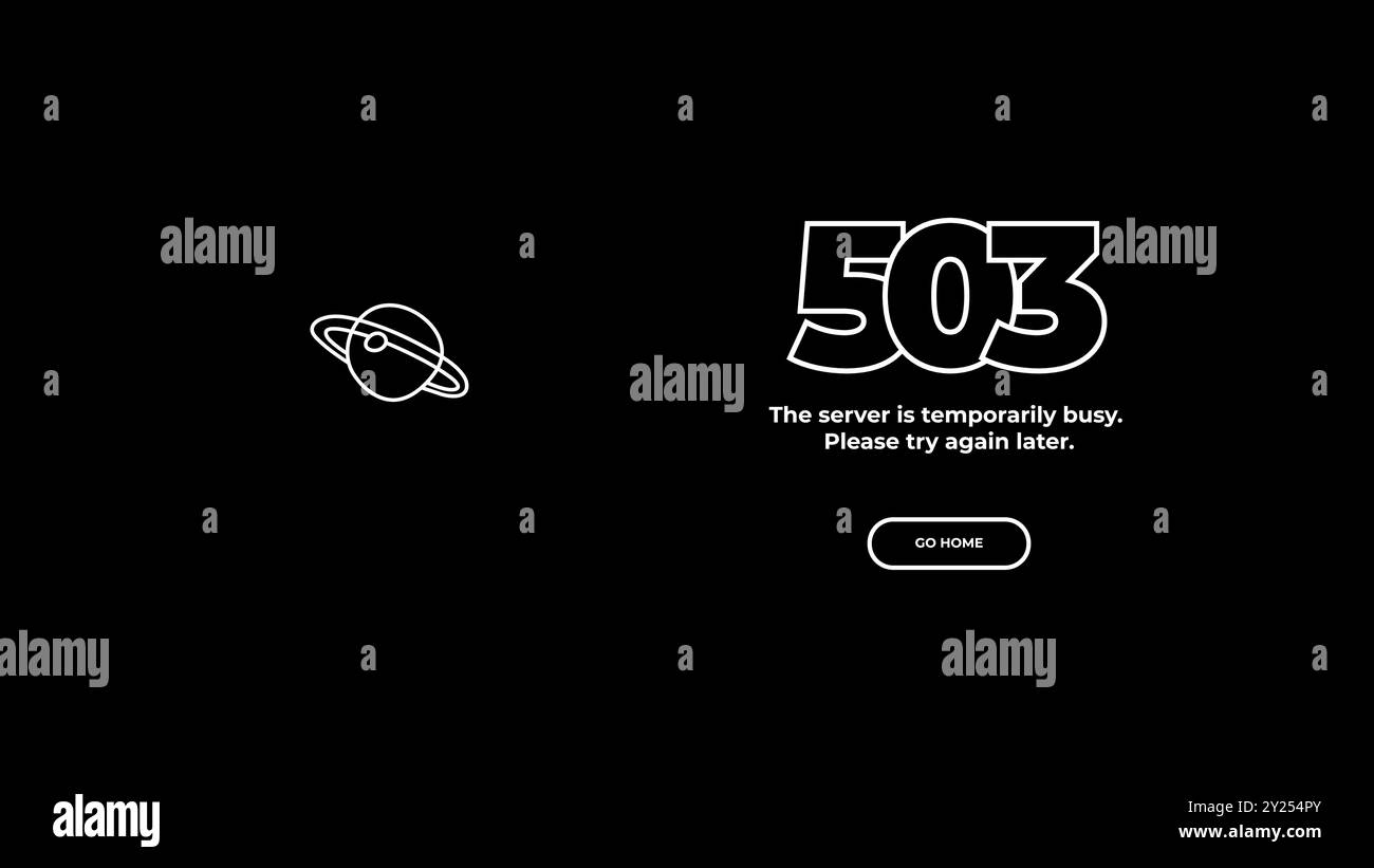 Error 503 service Stock Vector Images - Alamy