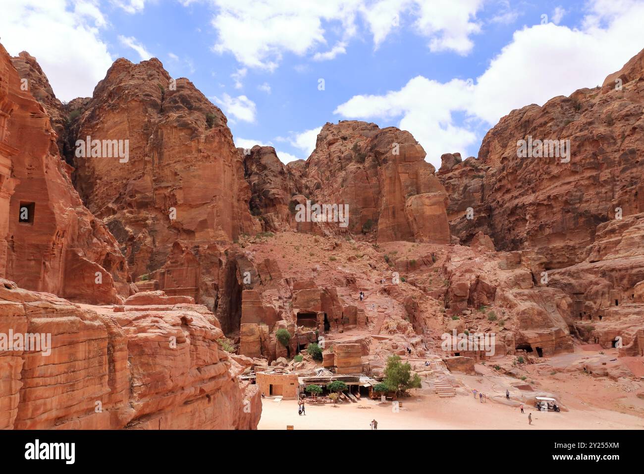 Petra, Wadi Musa in Jordan - May 13 2024: people walk trough the ...