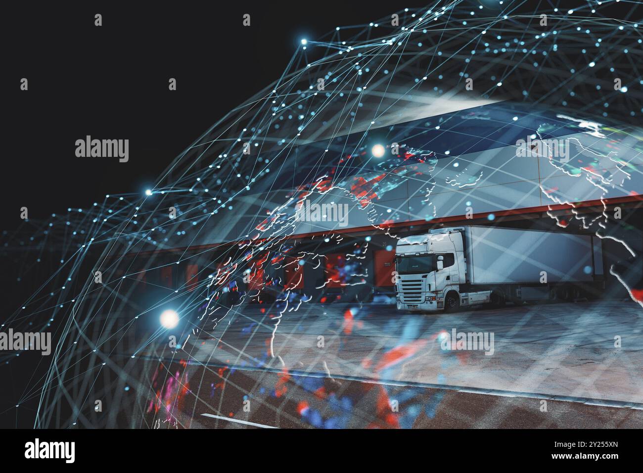 Autonomous cargo container transport system hi-res stock photography ...