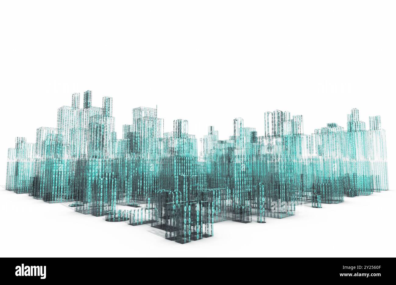 Digital city illustration Cut Out Stock Images & Pictures - Alamy