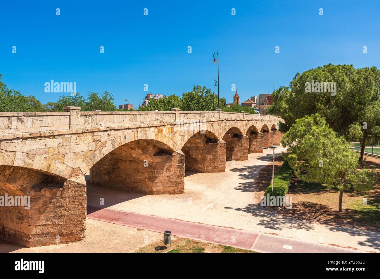 Bridge of Saint Joseph, a historic landmark in the Garden of Turia ...