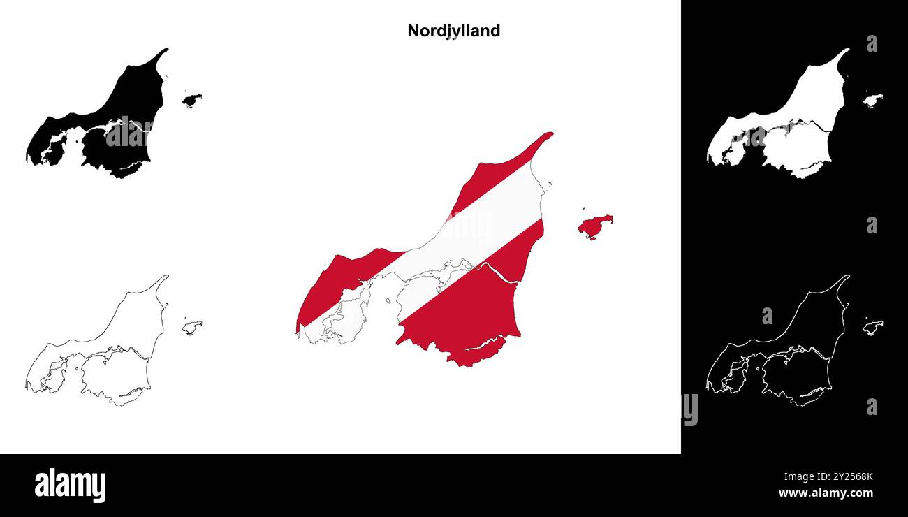 Map of nordjylland hi-res stock photography and images - Alamy