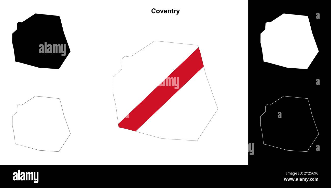 Coventry blank outline map set Stock Vector Image & Art - Alamy