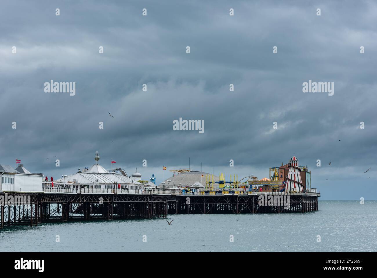 Brighton, September 5th 2024: The Palace Pier from Brighton beach Stock ...
