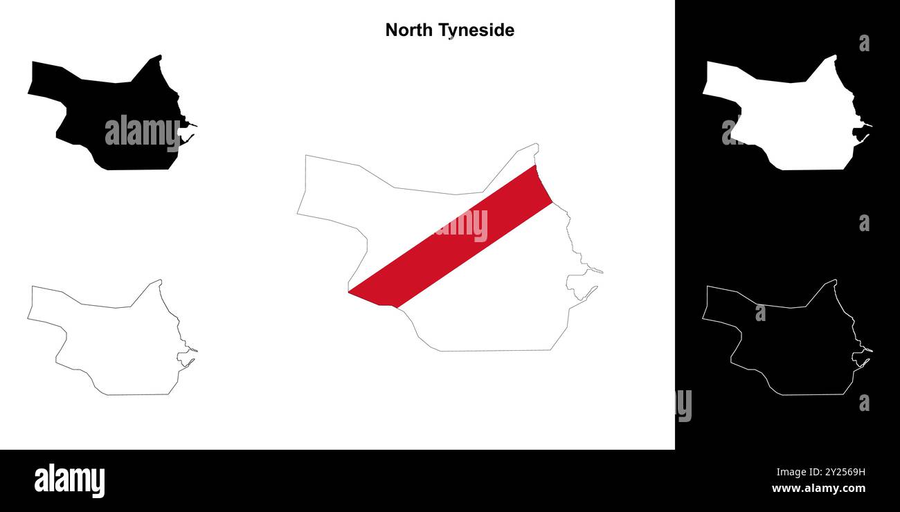 Blank north tyneside map hi-res stock photography and images - Alamy