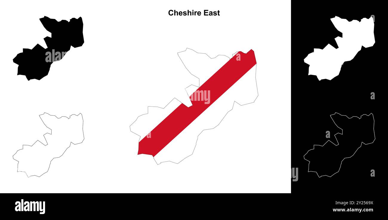 Map of cheshire east hi-res stock photography and images - Alamy