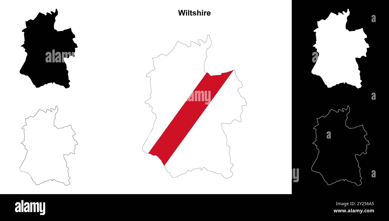 Wiltshire blank outline map set Stock Vector Image & Art - Alamy
