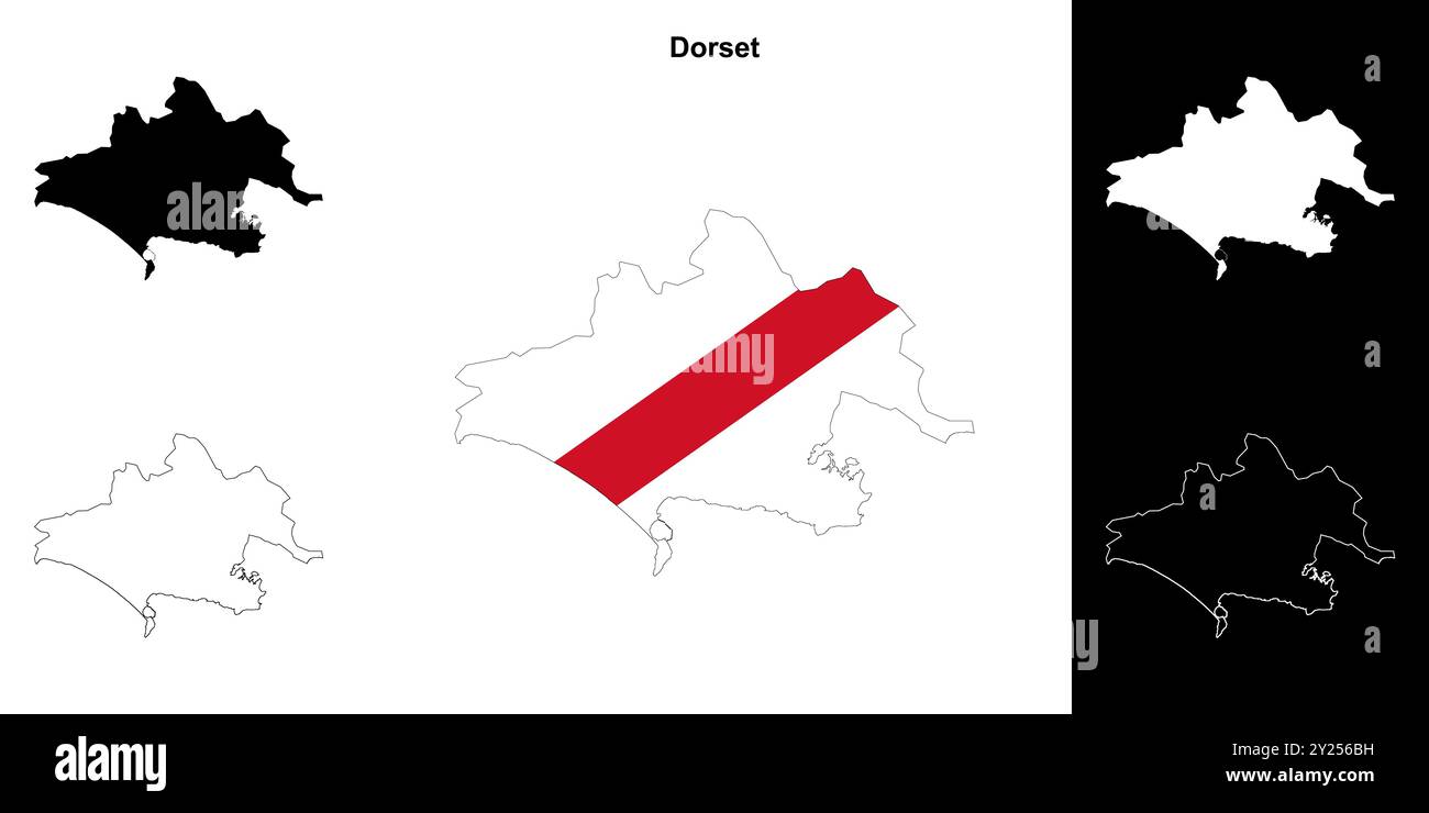 Outline map of dorset hi-res stock photography and images - Alamy