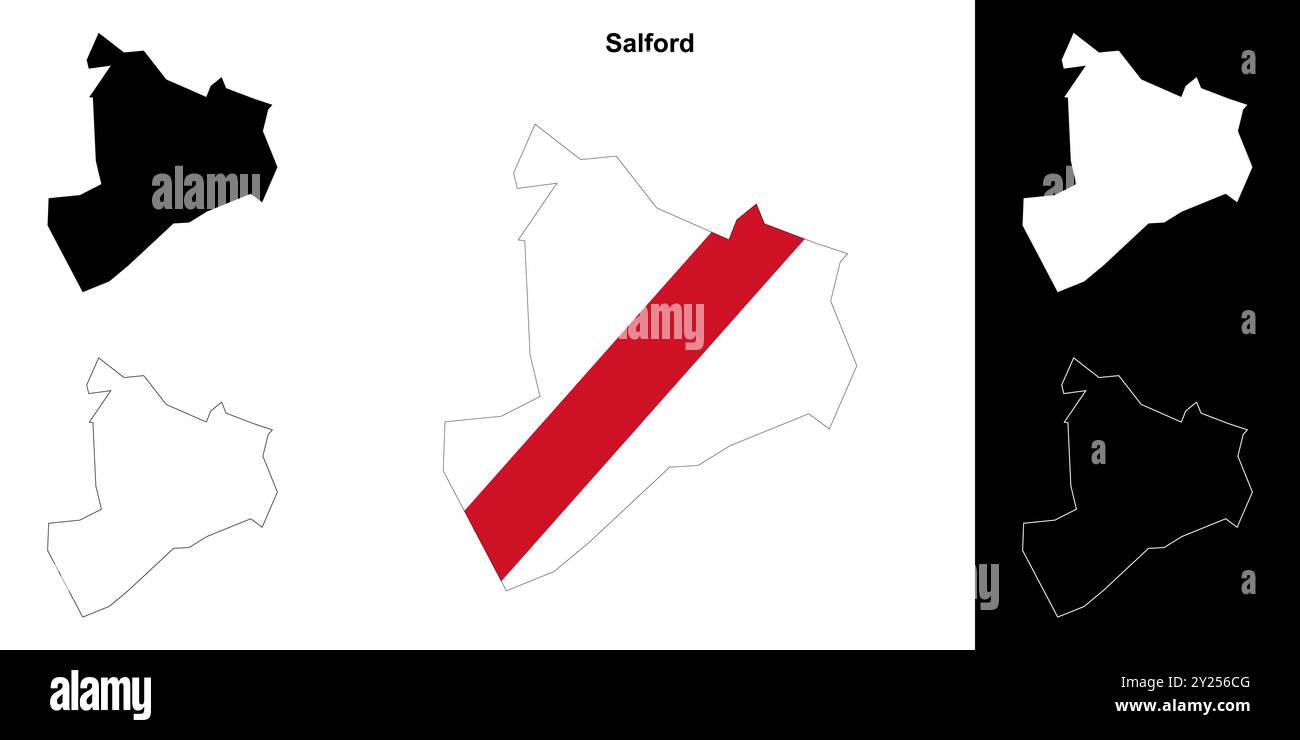 Vector map of salford hi-res stock photography and images - Alamy