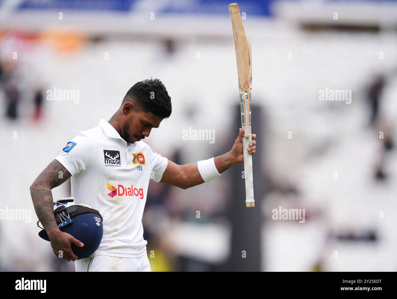 Sri Lanka's Pathum Nissanka celebrates after hitting the winning runs ...