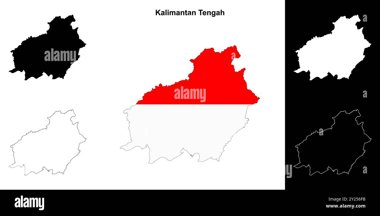 Map of kalimantan tengah hi-res stock photography and images - Alamy