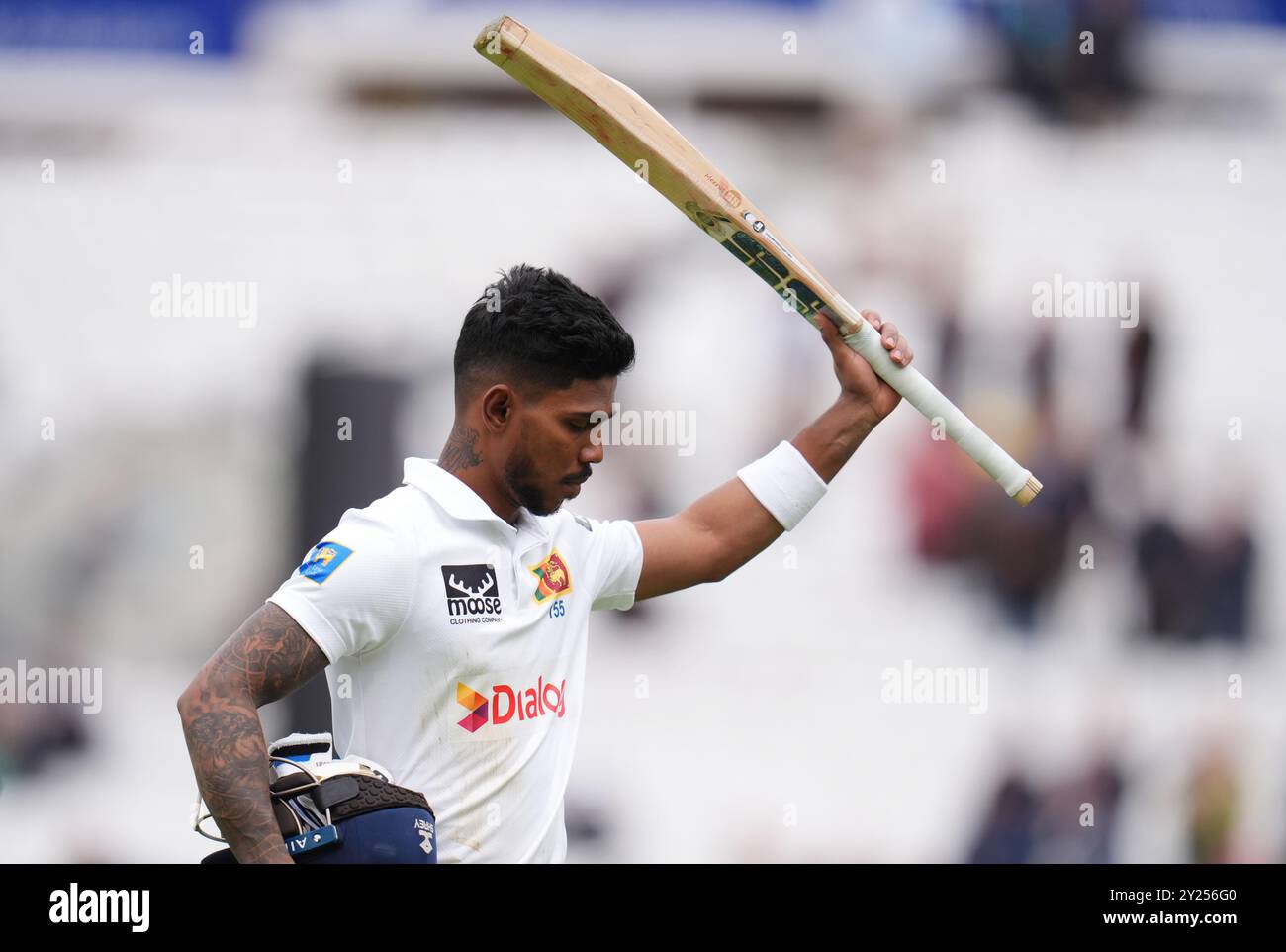 Sri Lanka's Pathum Nissanka celebrates after hitting the winning runs ...