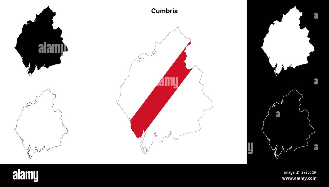 Blank cumbria map Stock Vector Images - Alamy
