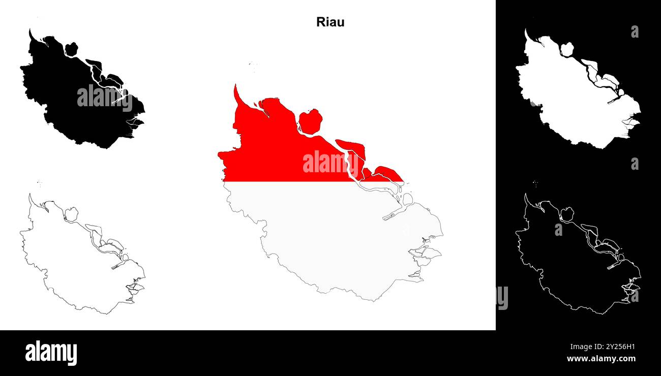 Riau map vector hi-res stock photography and images - Alamy