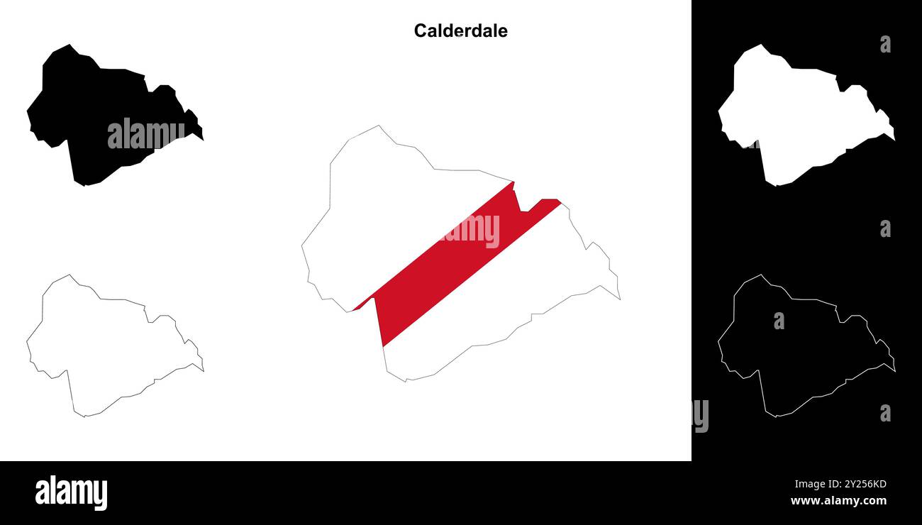 Calderdale map hi-res stock photography and images - Alamy