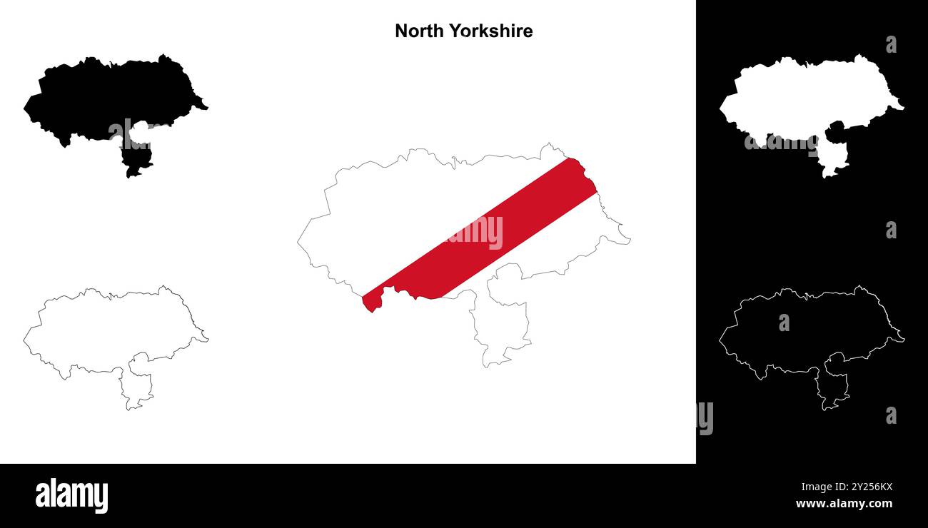 Blank north yorkshire map hi-res stock photography and images - Alamy