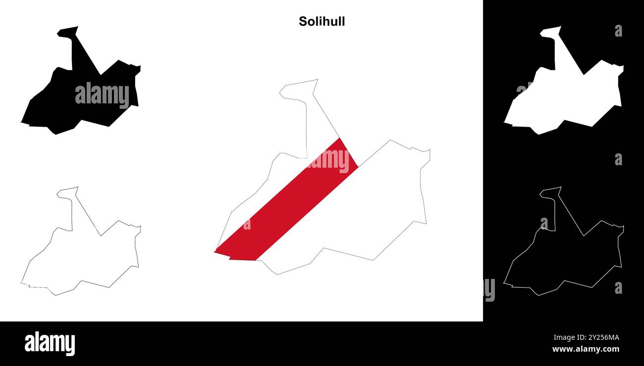 Solihull map hi-res stock photography and images - Alamy