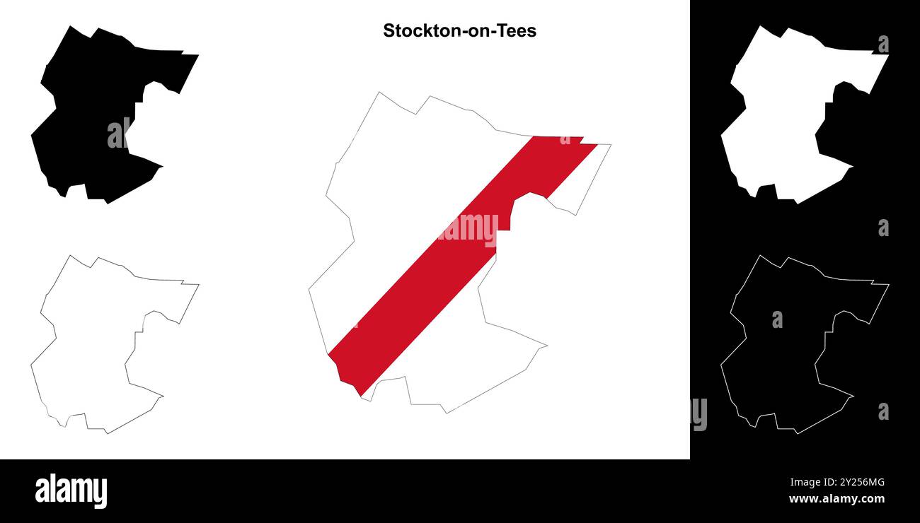 Map of stockton on tees hi-res stock photography and images - Alamy