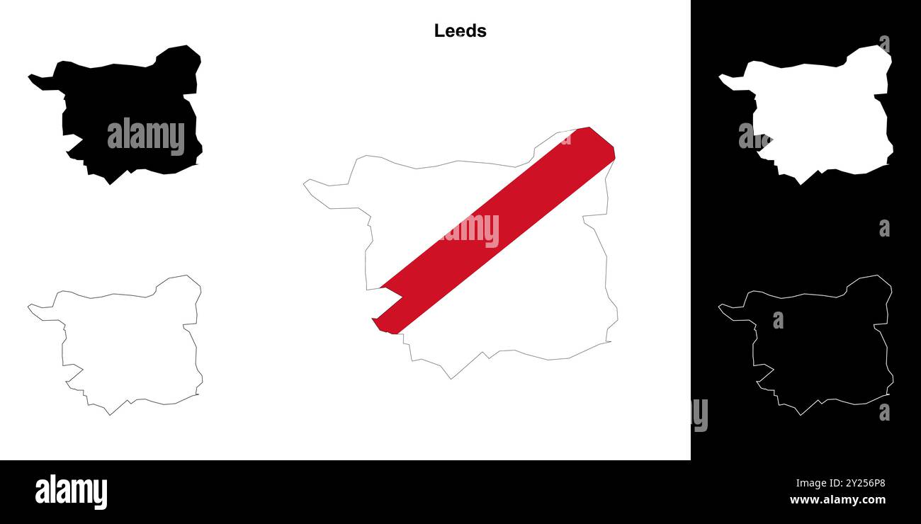 Leeds blank outline map set Stock Vector Image & Art - Alamy