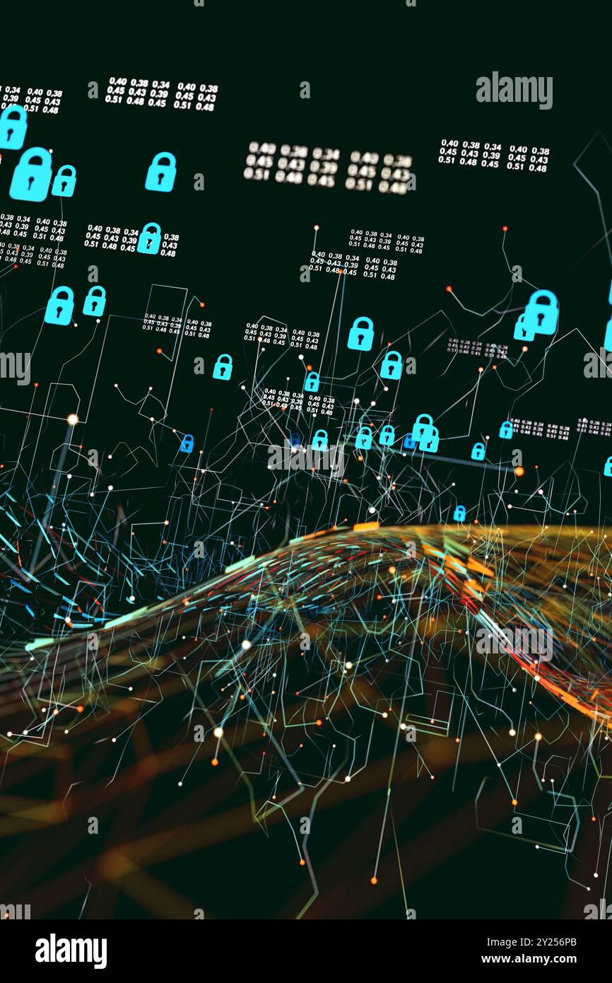 Data volume analysis and computer science industry Stock Photo - Alamy