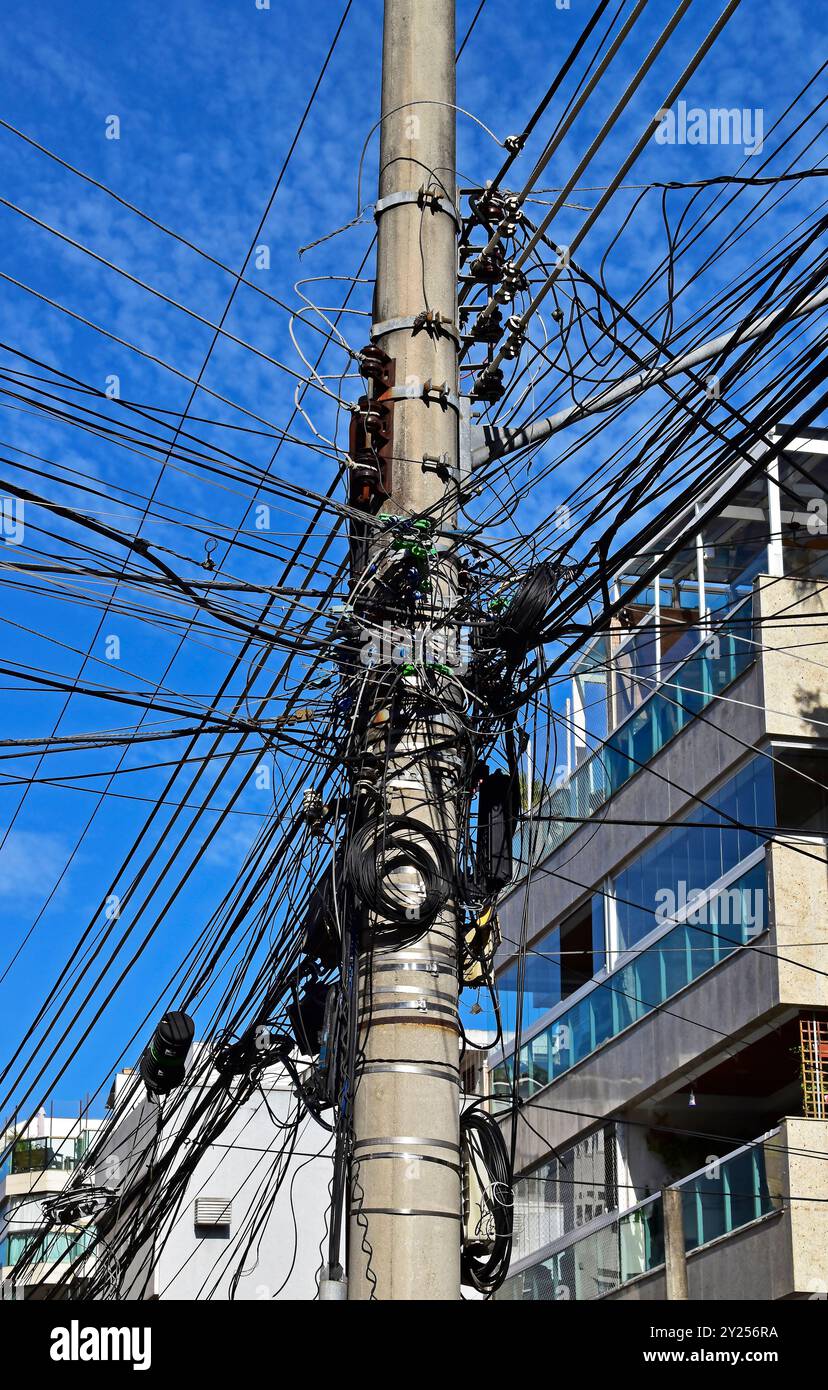 Concrete electric pole for transmission of wired electricity Stock ...