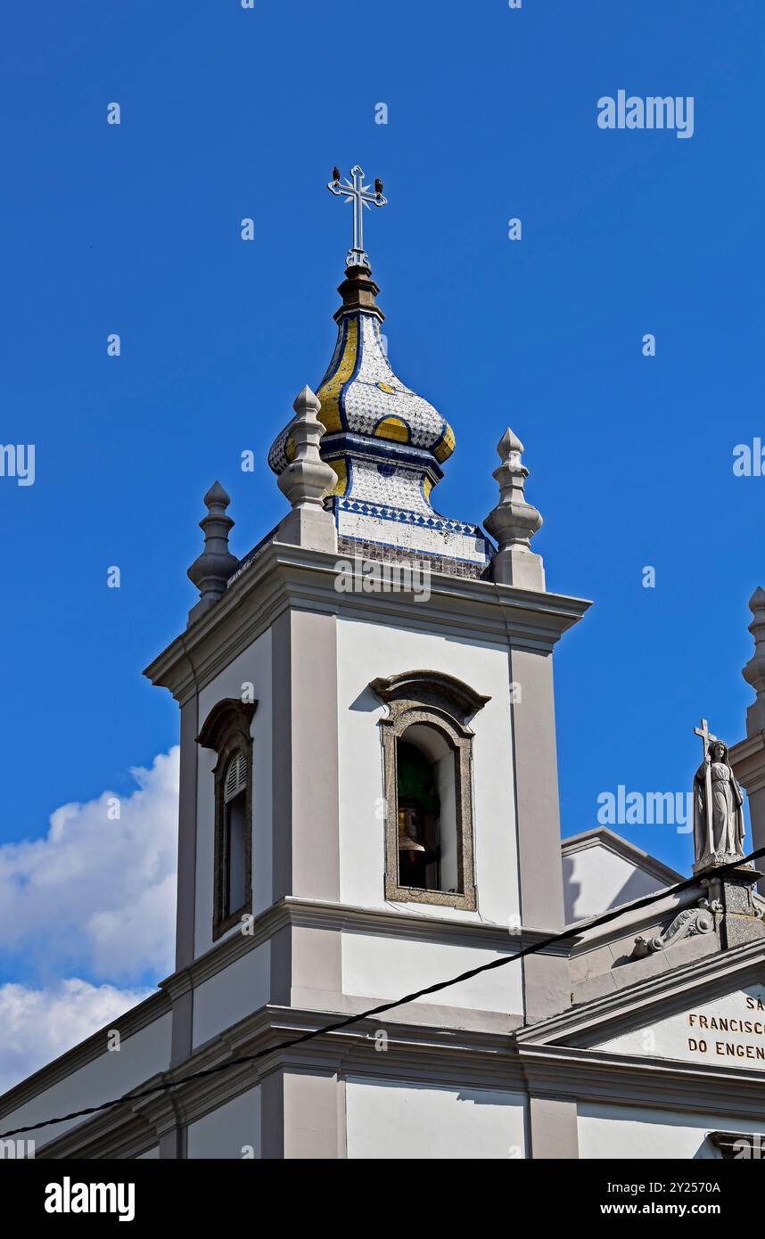 Church of Saint Francis Xavier tower in the Tijuca neighborhood, Rio de ...