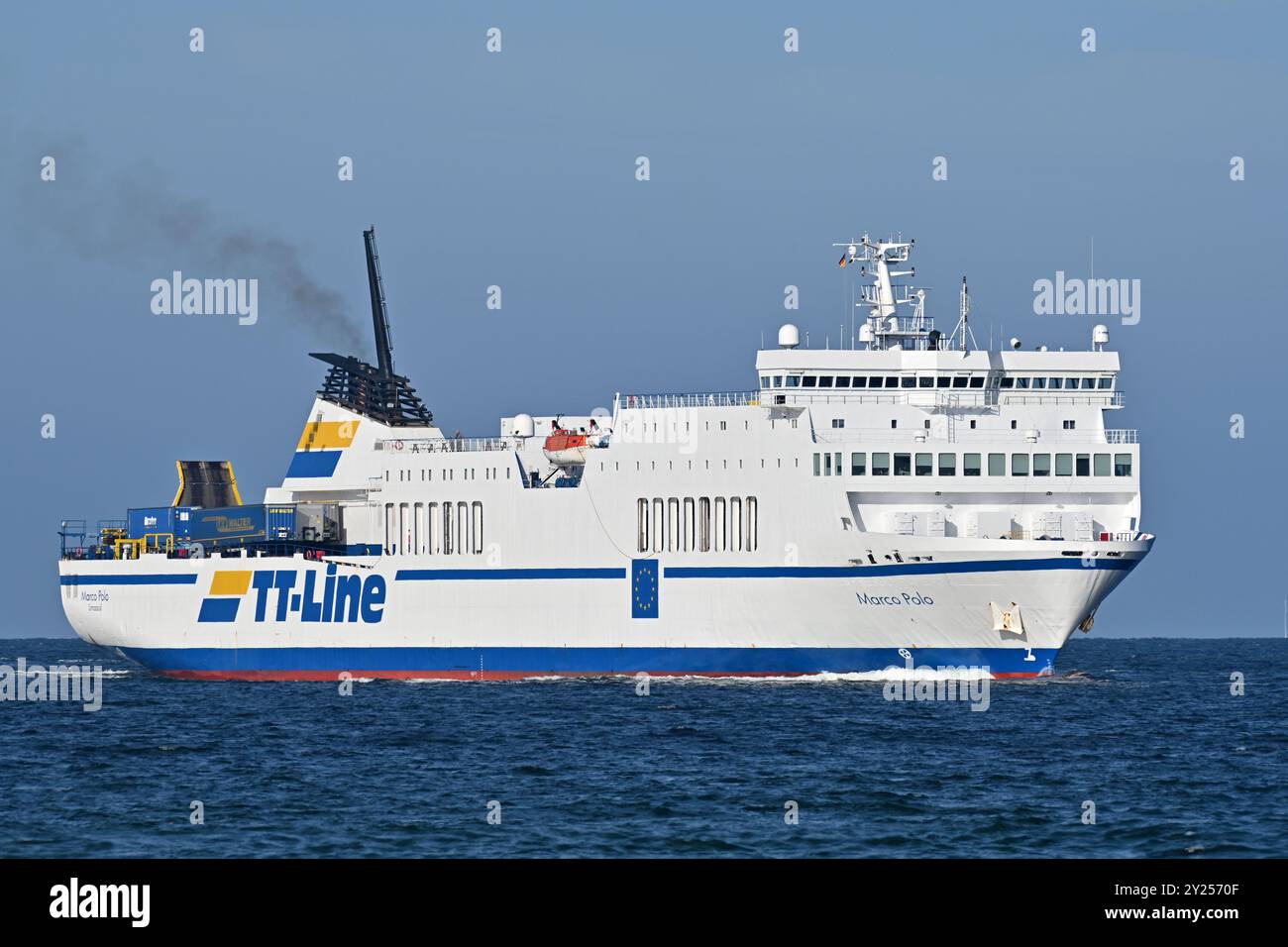 Ferry MARCO POLO arrives at Travemünde from Klaipeda Stock Photo - Alamy