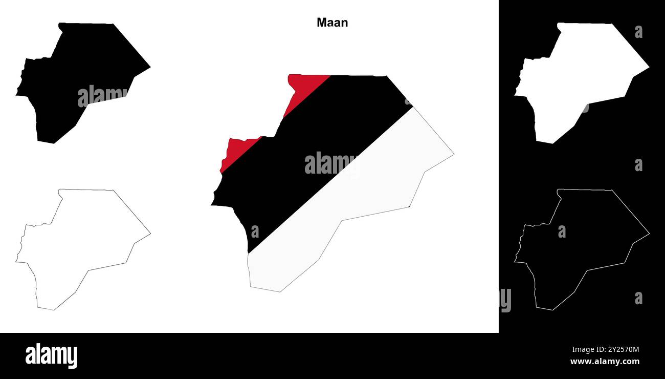 Maan governorate outline map set Stock Vector Image & Art - Alamy