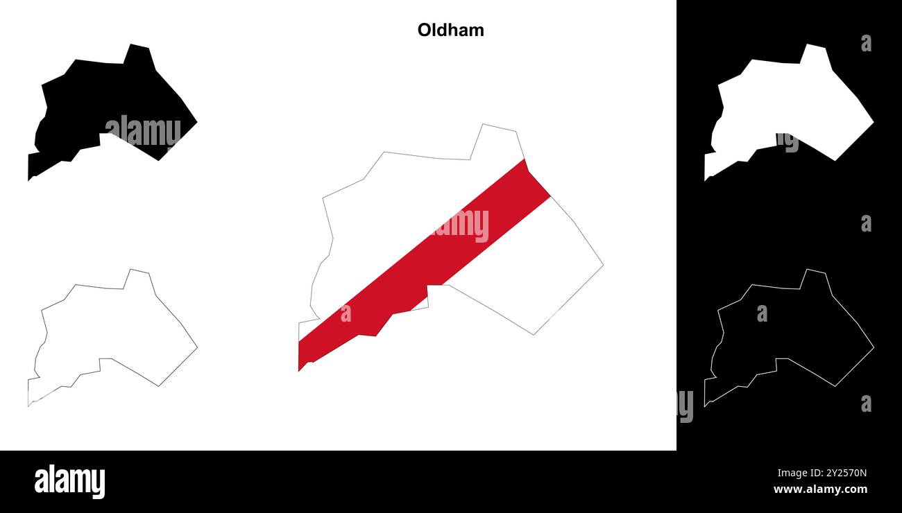 Oldham blank outline map set Stock Vector Image & Art - Alamy