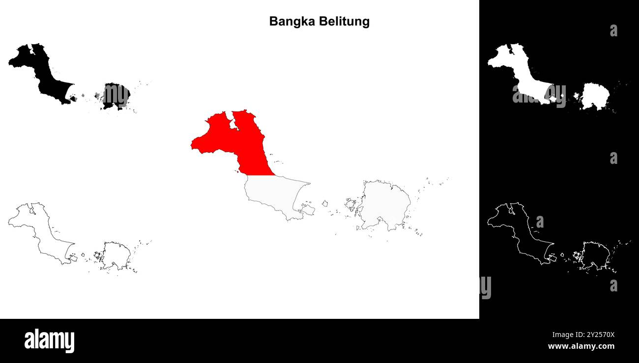 Bangka vector map hi-res stock photography and images - Alamy