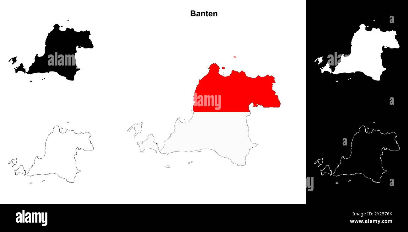 Blank banten map vector vectors hi-res stock photography and images - Alamy