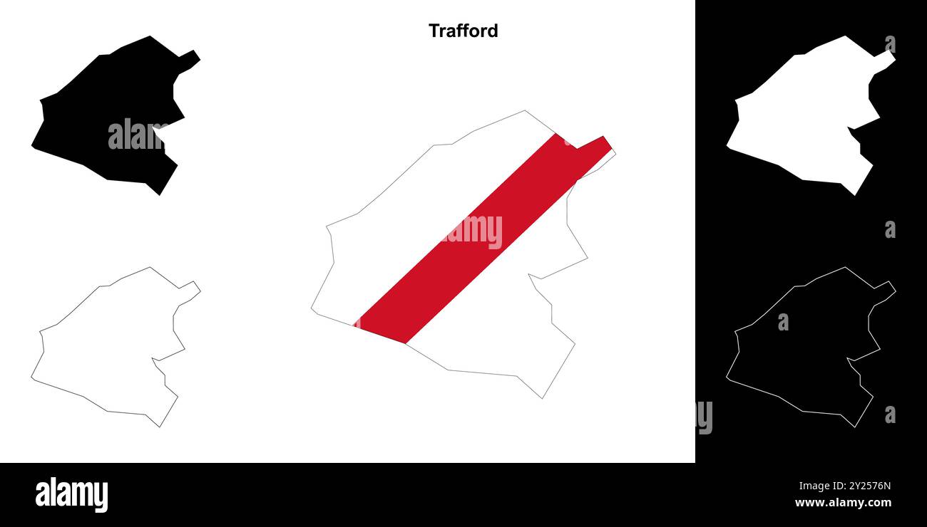 Trafford blank outline map set Stock Vector Image & Art - Alamy