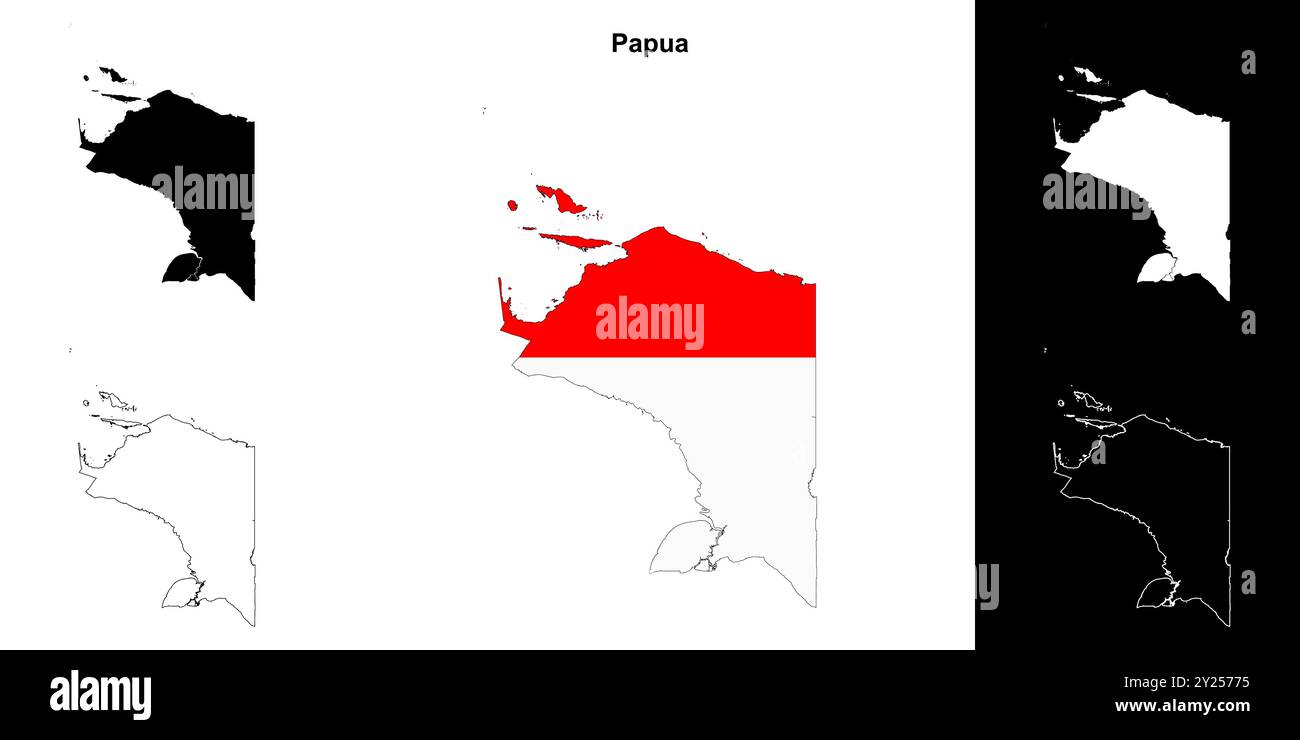 Blank papua map hi-res stock photography and images - Alamy