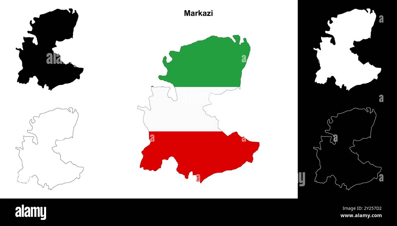 Markazi province outline map set Stock Vector Image & Art - Alamy