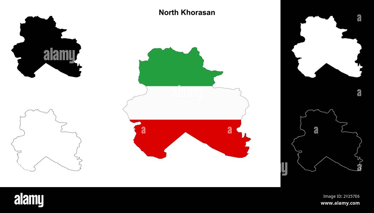 North Khorasan province outline map set Stock Vector Image & Art - Alamy