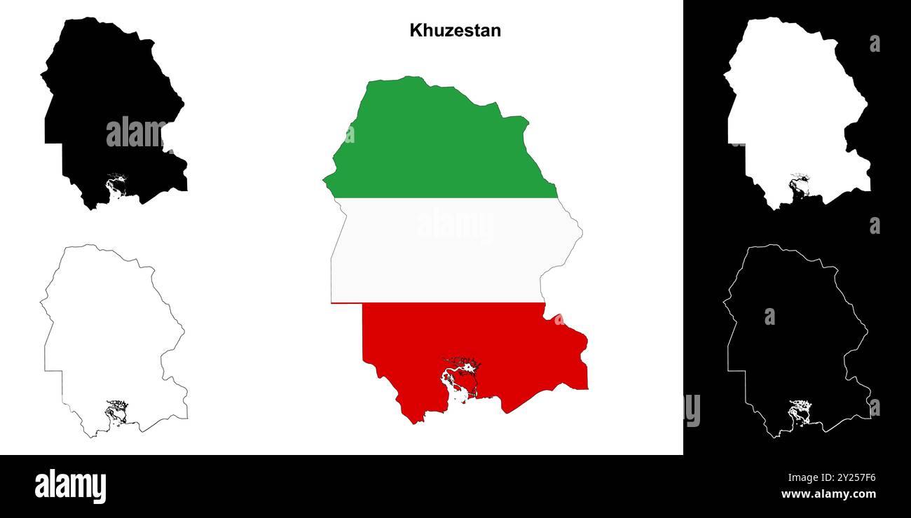 Khuzestan province outline map set Stock Vector Image & Art - Alamy