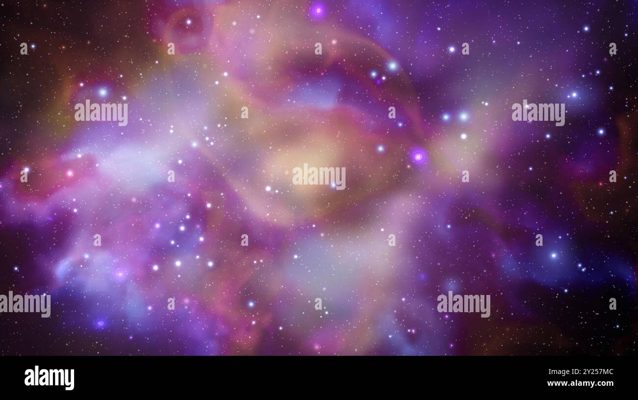 Space vector background with realistic nebula and shining stars. Magic ...