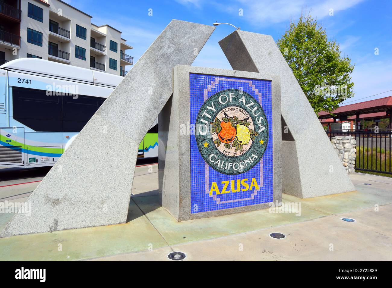 Azusa (Los Angeles County), California: City of Azusa, Artistic Mosaic ...