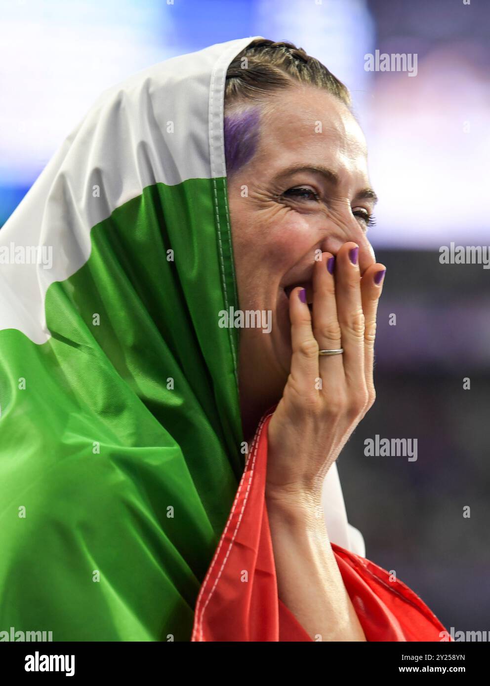 Martina Caironi of Italy celebrates after competing in the womens T63 ...