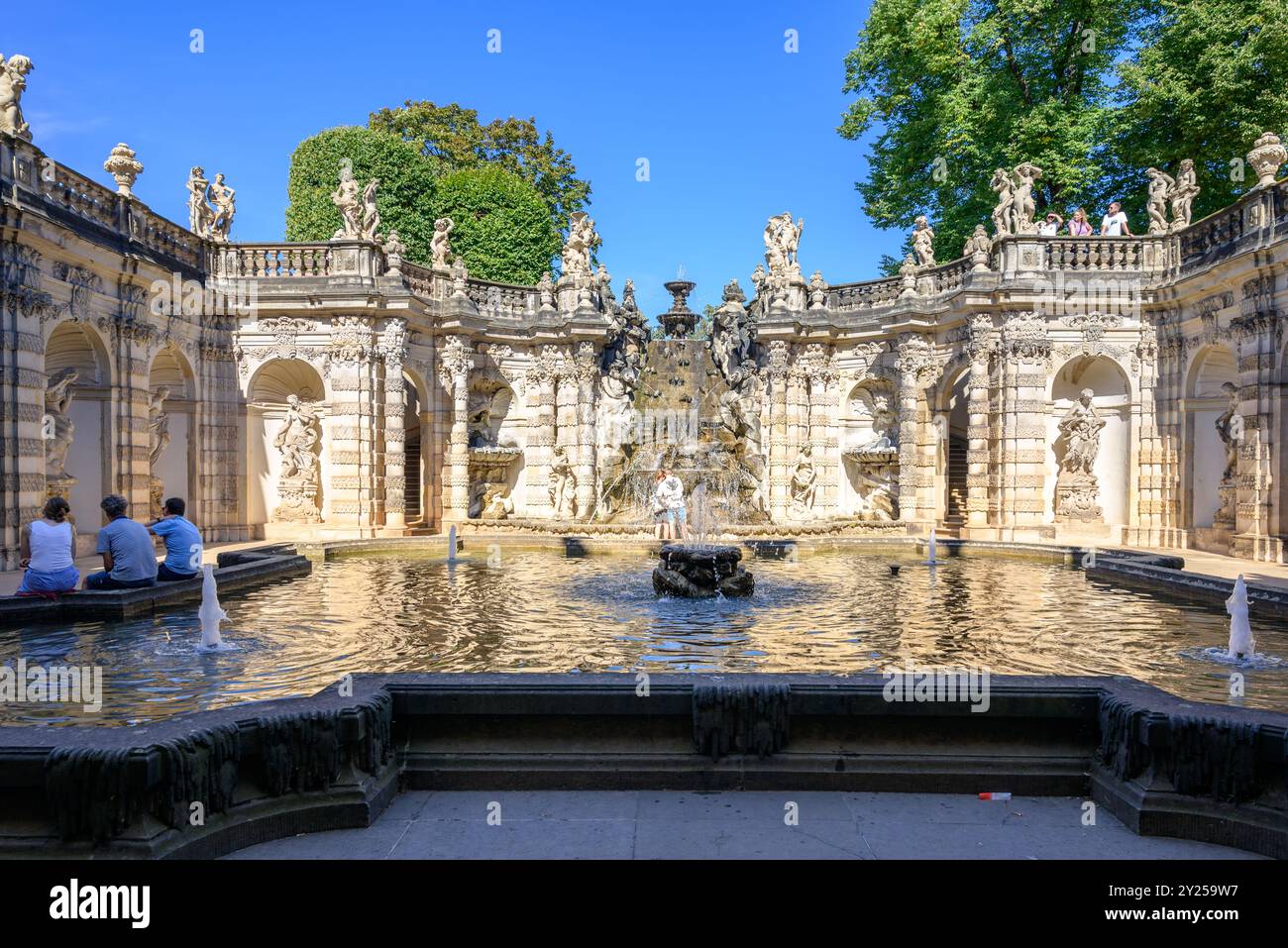 The Zwinger palace complex with gardens, one of the most important ...