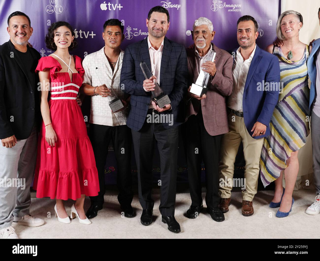 Los Angeles, USA. 08th Sep, 2024. THE LONG GAME Cast & Crew pose with ...