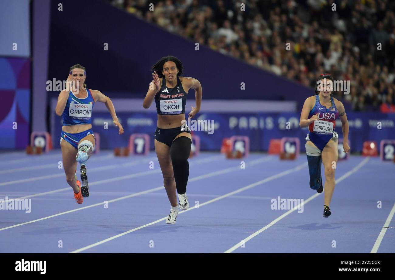Ndidikama Okoh of Great Britain competing in the womens T63 final at ...