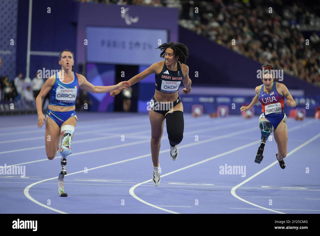 Ndidikama Okoh of Great Britain competing in the womens T63 final at ...