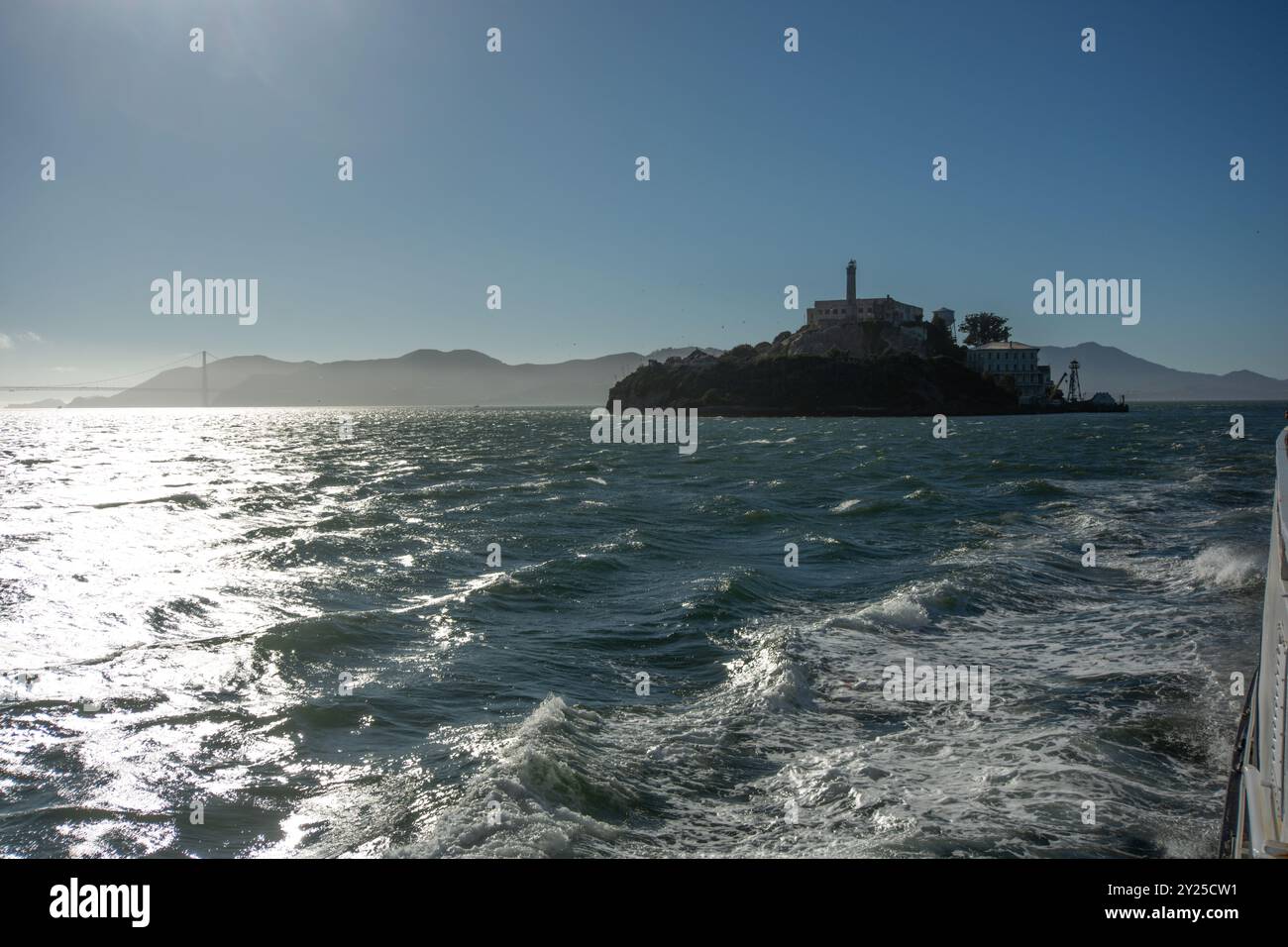 Alcatraz, a former maximum-security prison located on Alcatraz Island ...