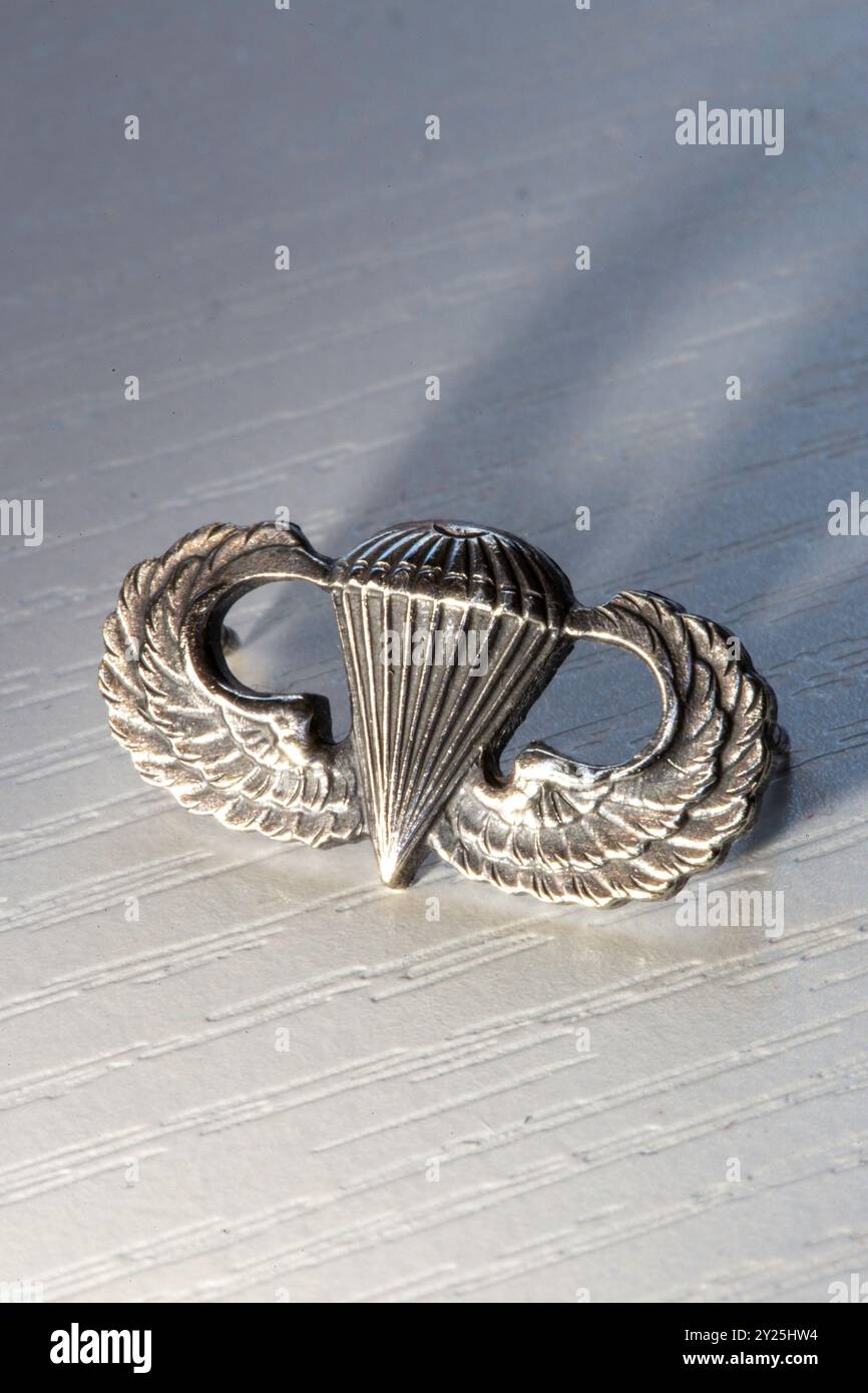 Close-up of a US military parachutes badge, United States, 2024 Stock ...