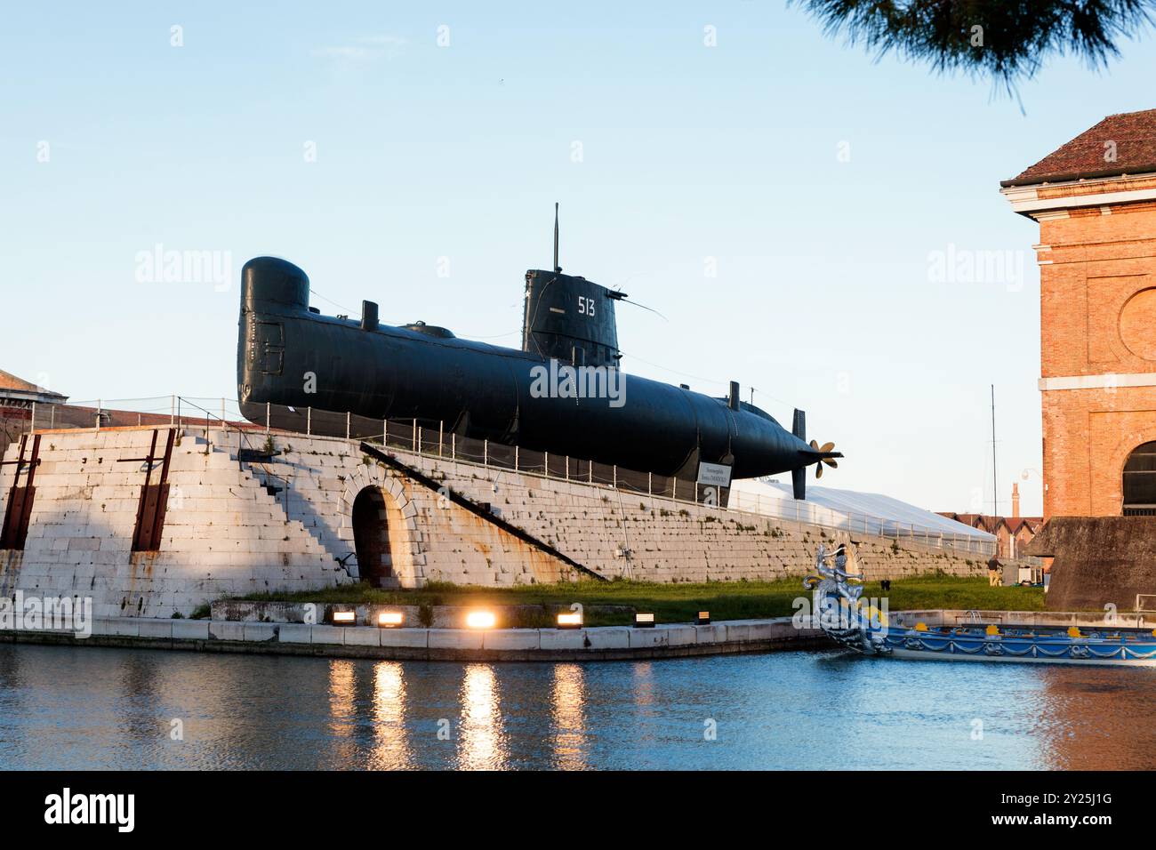 Venice, Italy - April 19, 2024: The Enrico Dandolo Submarine is one of ...